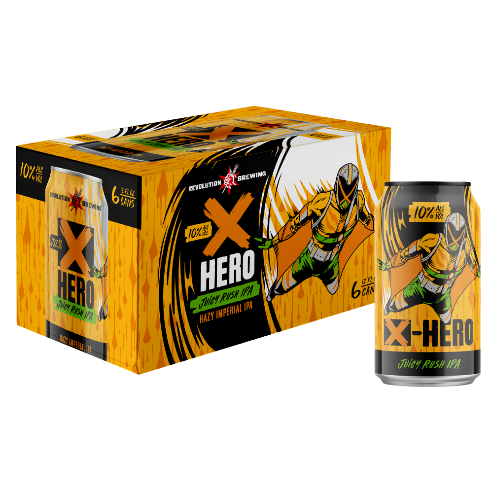 X Hero Juicy Rush (6-pack) – Revolution Brewing